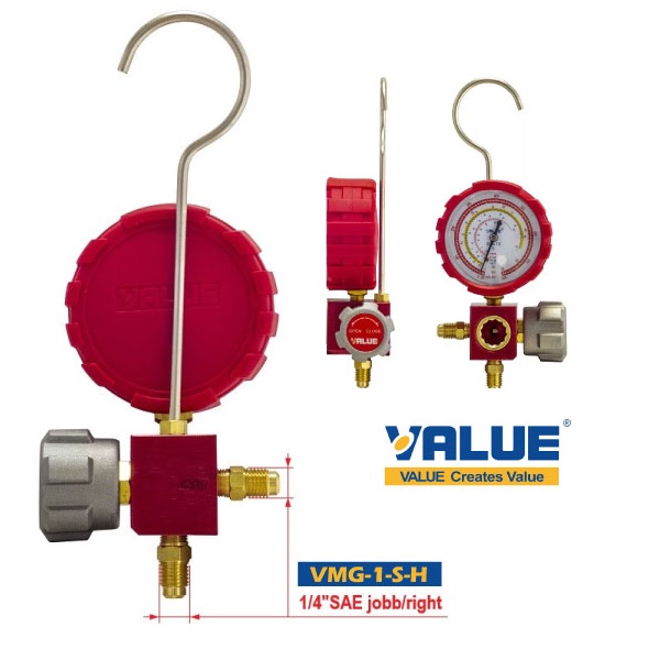 منیفولد سرویس سایدگلس دار قرمز تکی فشار بالا Value مدل VMG-1-S-H to - کول پارت